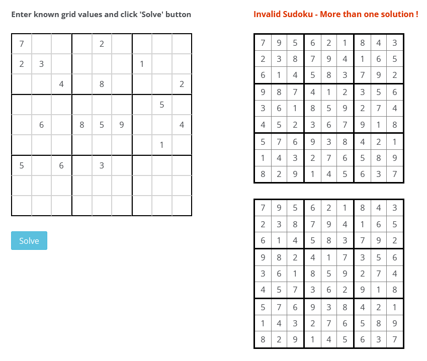 Sudoku Solver Find Sudoku Puzzle Solutions